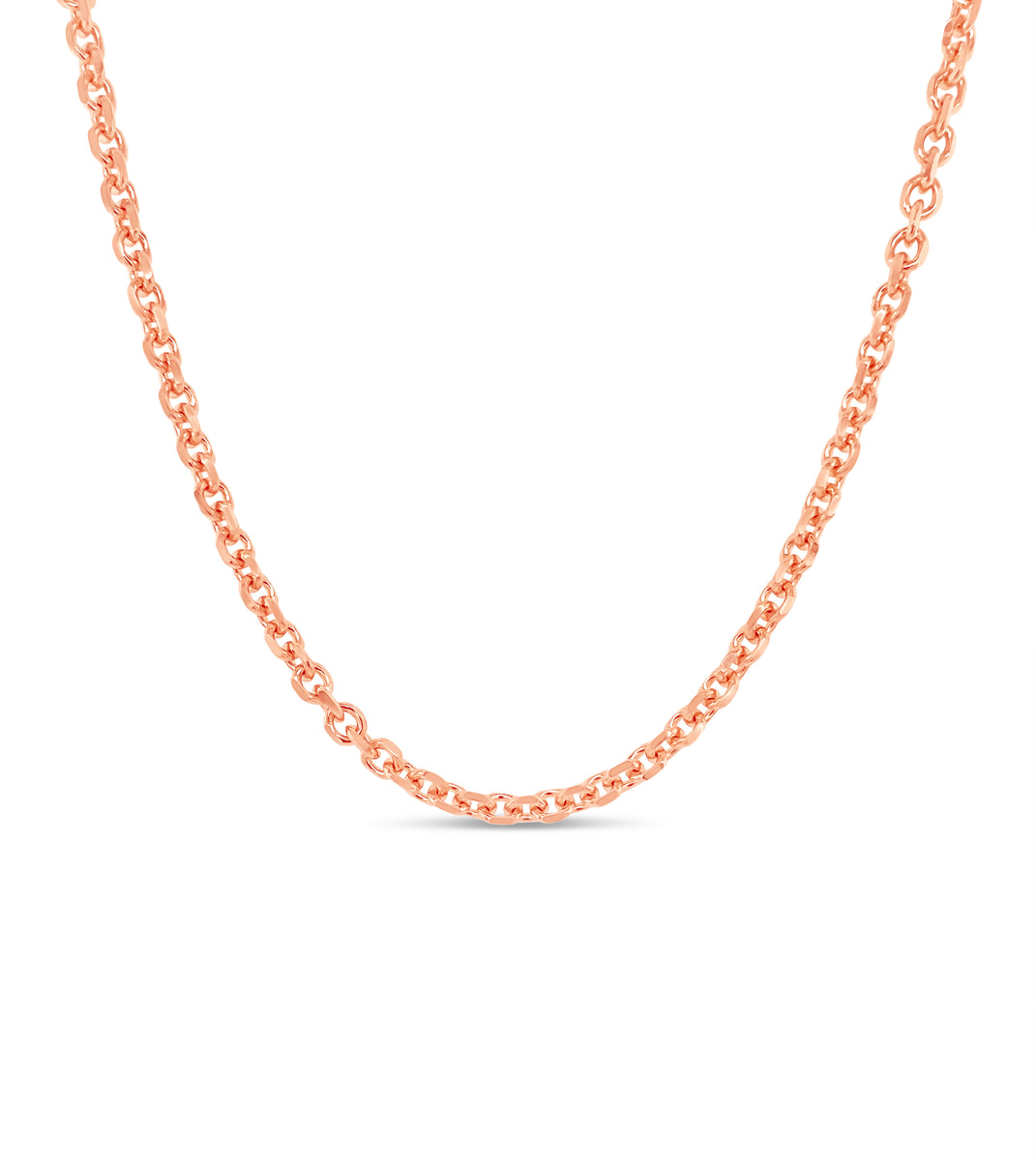 14k Rose Gold Cable Anchor Chain Necklace OLIVE CHAIN