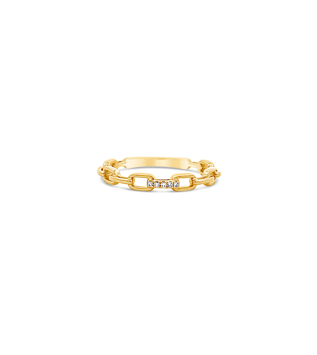 Diamond Paperclip Link Ring – OLIVE & CHAIN