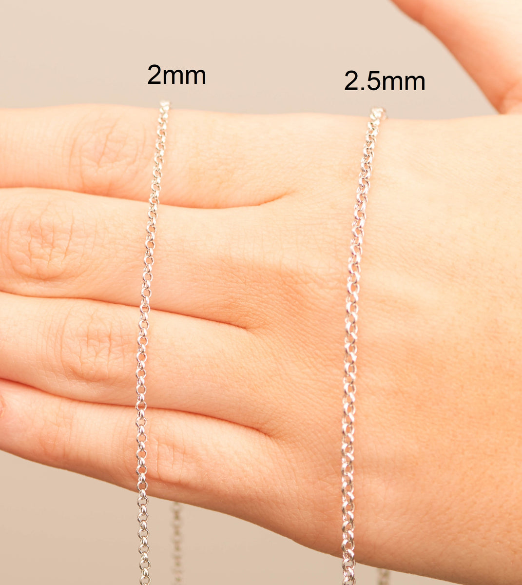 14k White Gold Rolo Chain Necklace – OLIVE & CHAIN