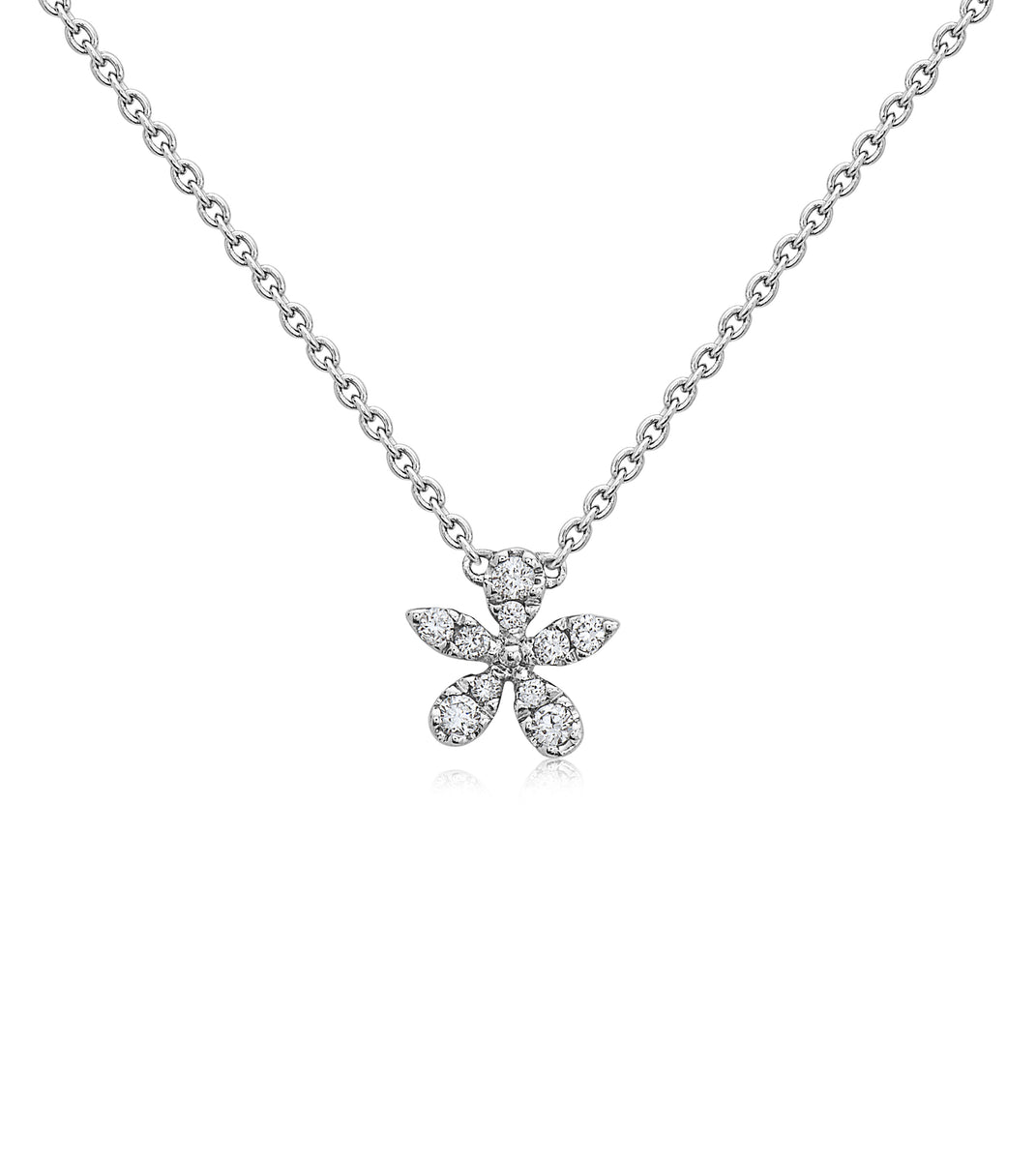 Diamond Flower Necklace – Olive & Chain