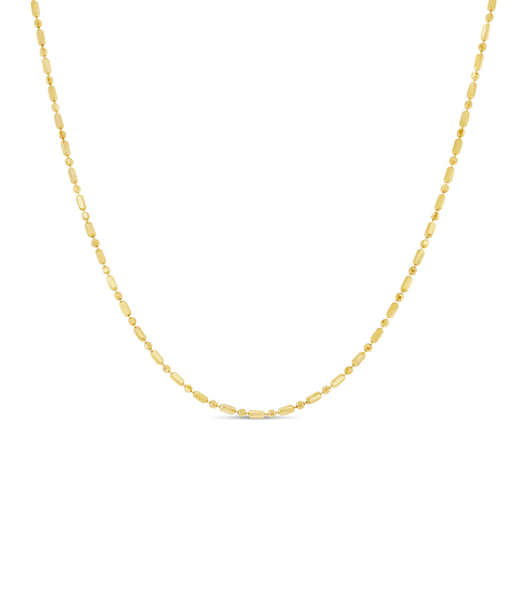 14k Gold Bar Bead Chain Necklace – OLIVE & CHAIN